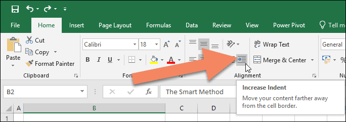Changing Cell Padding In Excel