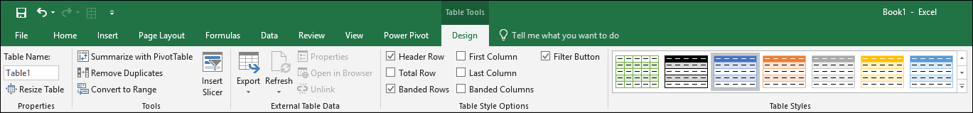 Where Is The Design Tab In Excel Vail Ovisting